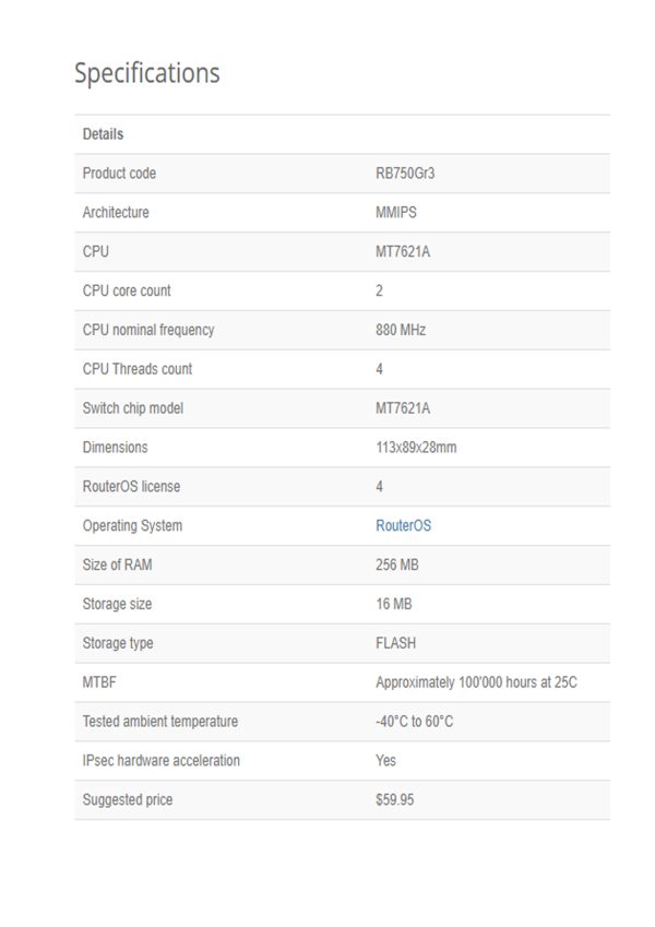 Mikrotik hEX lite RB-750Gr3 Gigabit Ethernet Router